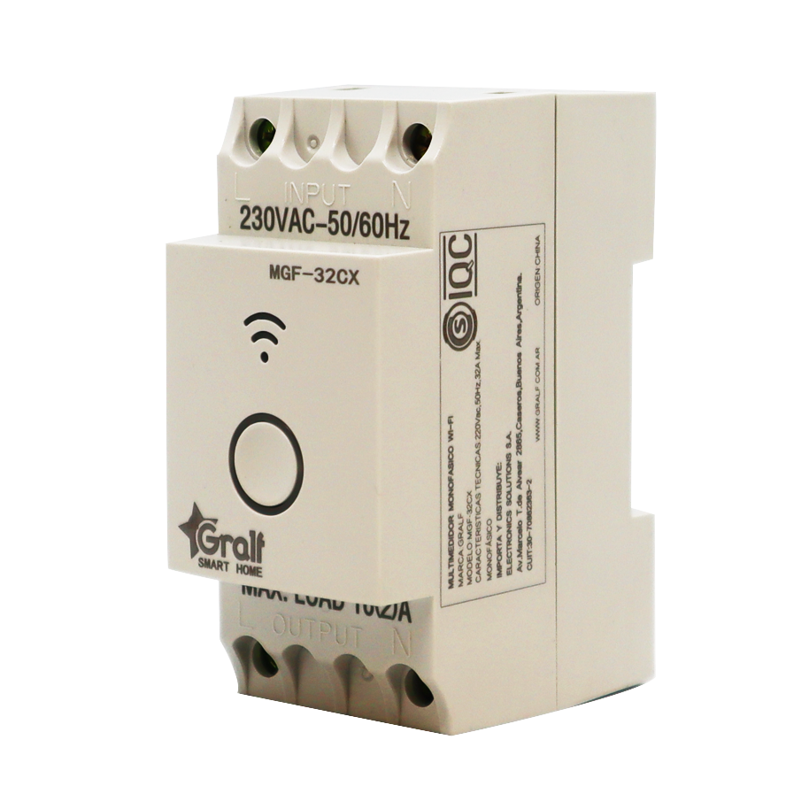 Interruptor inteligente Gralf Wi-Fi Riel Din (GF-32-SMART) | iCuadrado