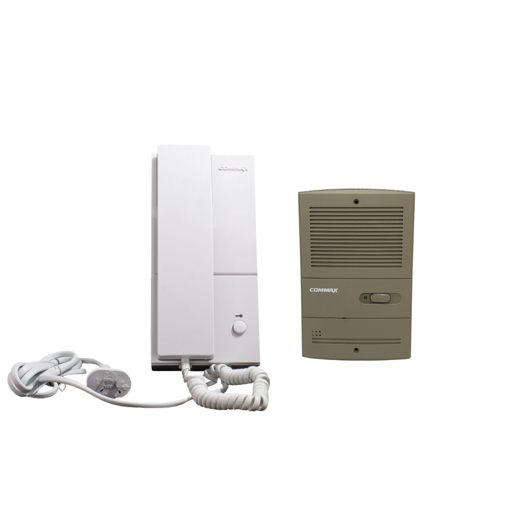 Kit Portero Eléctrico Commax de embutir con alimentacion p/cerradura (DP-201LA/DR-201H) | iCuadrado