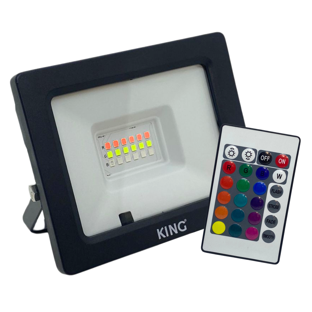 Reflector LED multicolor RGB King 20W estanco IP65 (KFL20-RGB) | iCuadrado